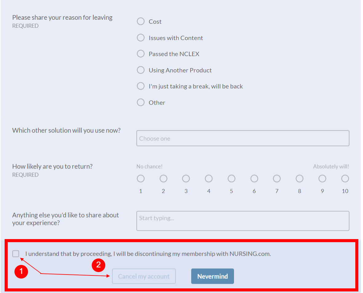 Cancel My Subscription